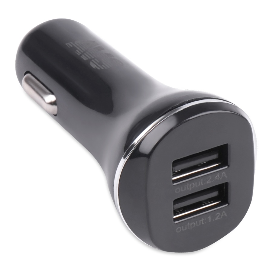 Купить USB автомобильное зарядное устройство AVS 2 порта UC-322 (2,4А, черный) (Black Edition ...