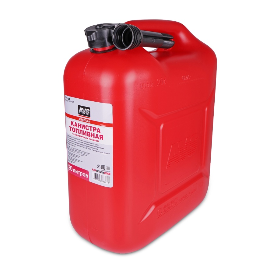 Купить Канистра топливная пластик.20л. (красная) AVS TPK-20 :: Характеристики :: Купить ...