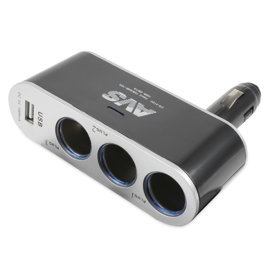 Купить Разветвитель прикуривателя AVS 12/24 (на 3 выхода+USB) CS312U :: Купить Разветвители ...