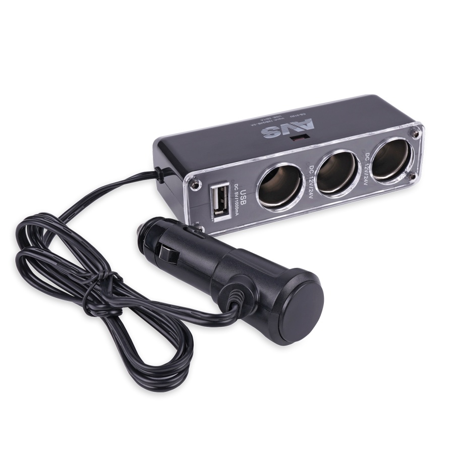 Купить Разветвитель прикуривателя AVS 12/24 (на 3 выхода+USB) CS313U :: Купить Разветвители ...